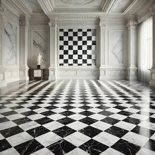 Checkerboard Tile Designs Calacatta Gold and Carrara– SurfacesGalore