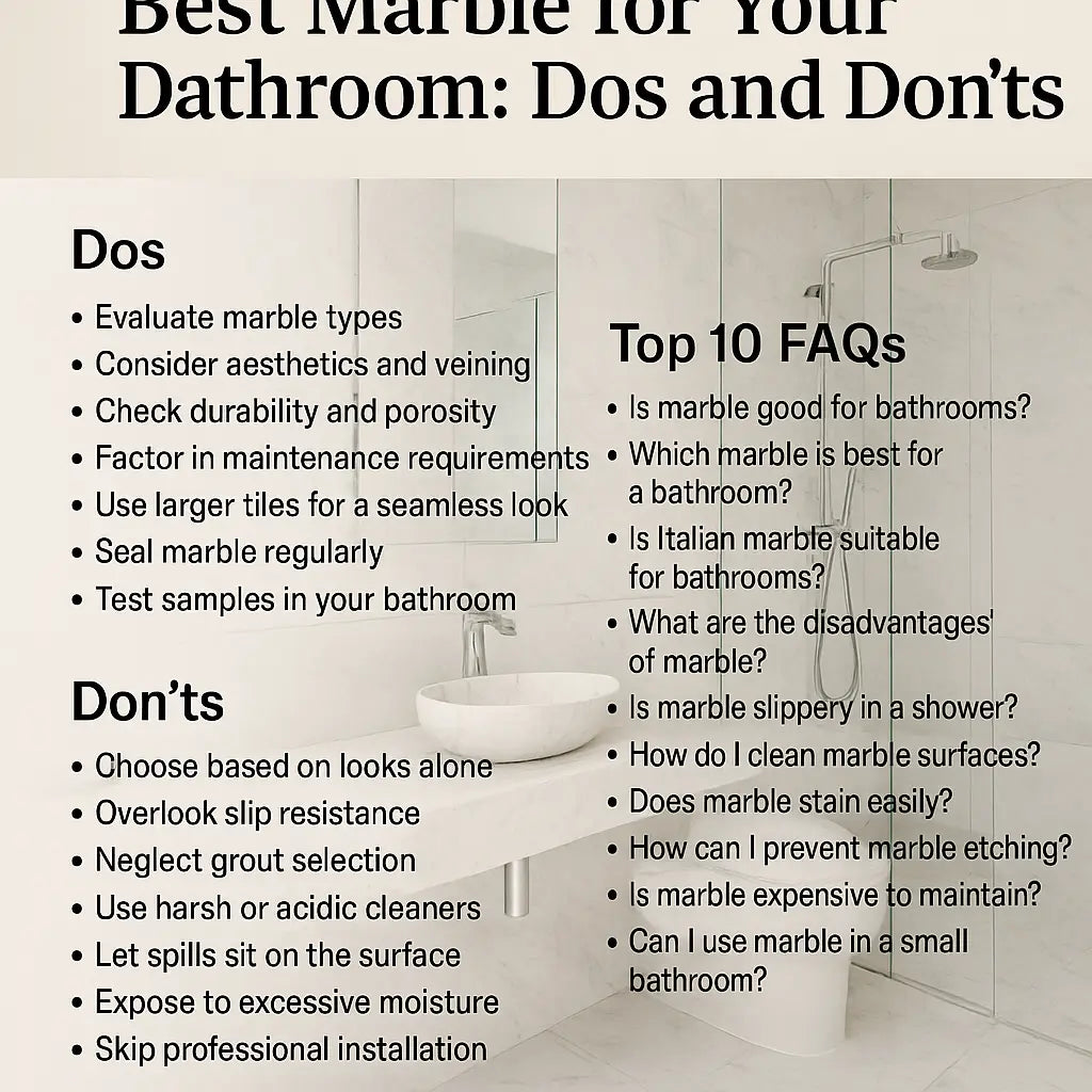 Best Marble for Bathroom – Complete Dos and Don’ts Guide (2025)