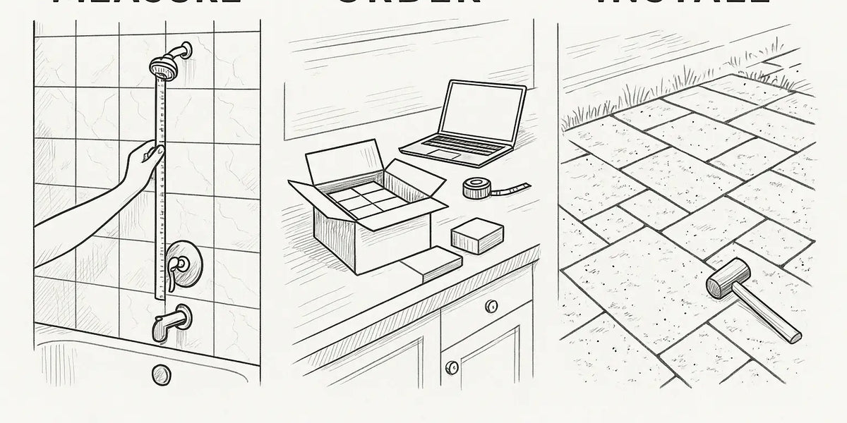 How to Measure, Order, and Install Marble , Travertine Tile Li...