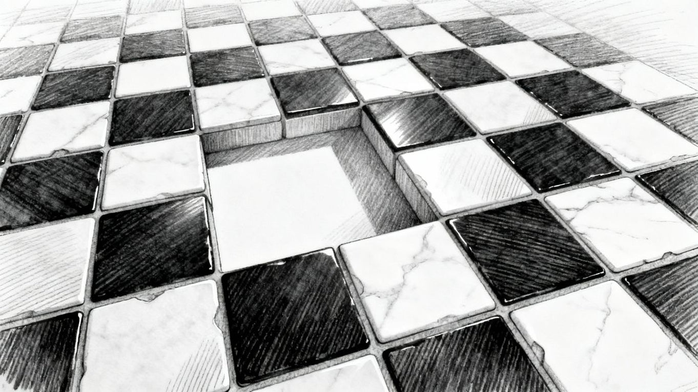 永恒的优雅：探索马赛克黑白瓷砖的多功能性