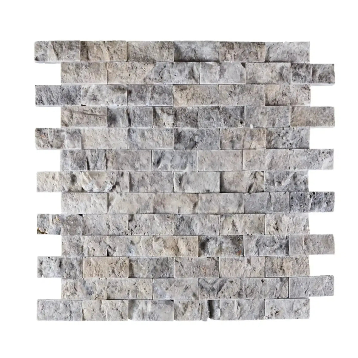 Atlantic Gray Marble Brick Mosaic Tile