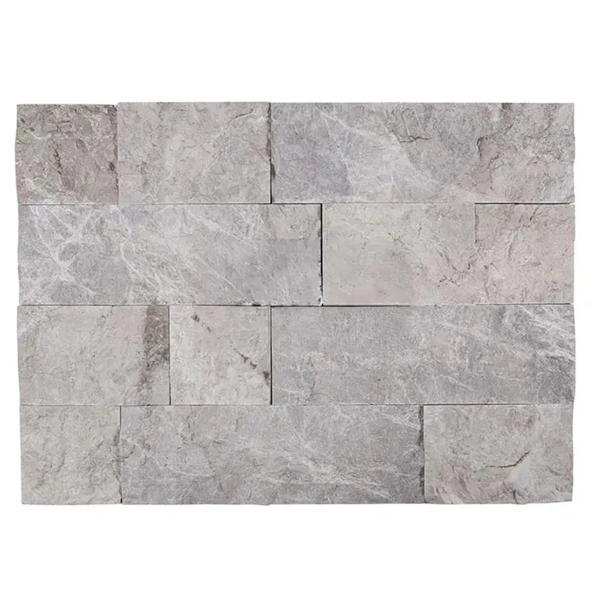 Atlantic Gray Marble Tile Split Faced– SurfacesGalore