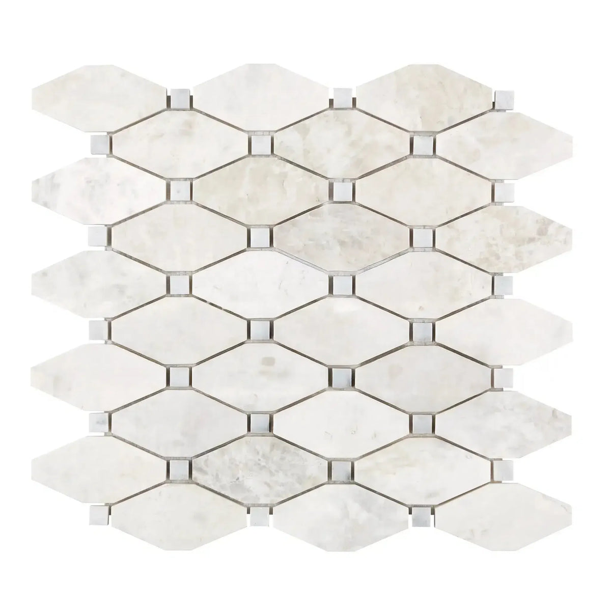 Bianco Congelato Octave Marble Mosaic Tile