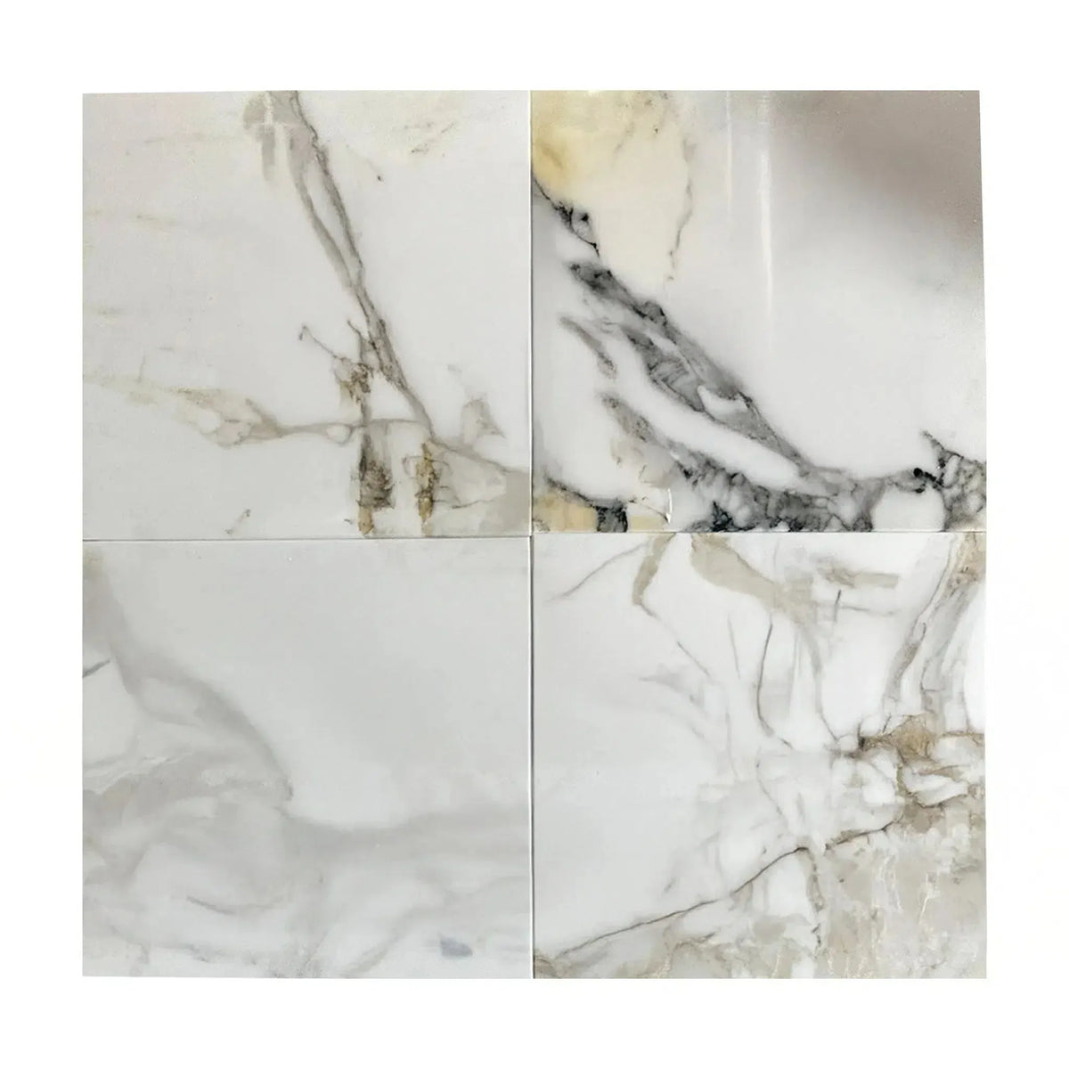 Calacatta Gold Marble Tile 12x12 Polished– SurfacesGalore