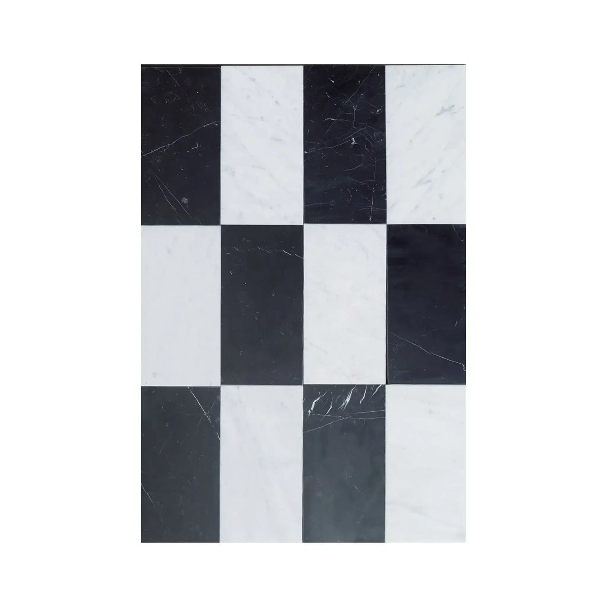Como Carrara White & Nero Marquina Tile Set