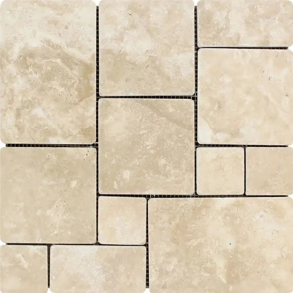 Durango Paredon Mexican Travertine Mosaic Tile– SurfacesGalore