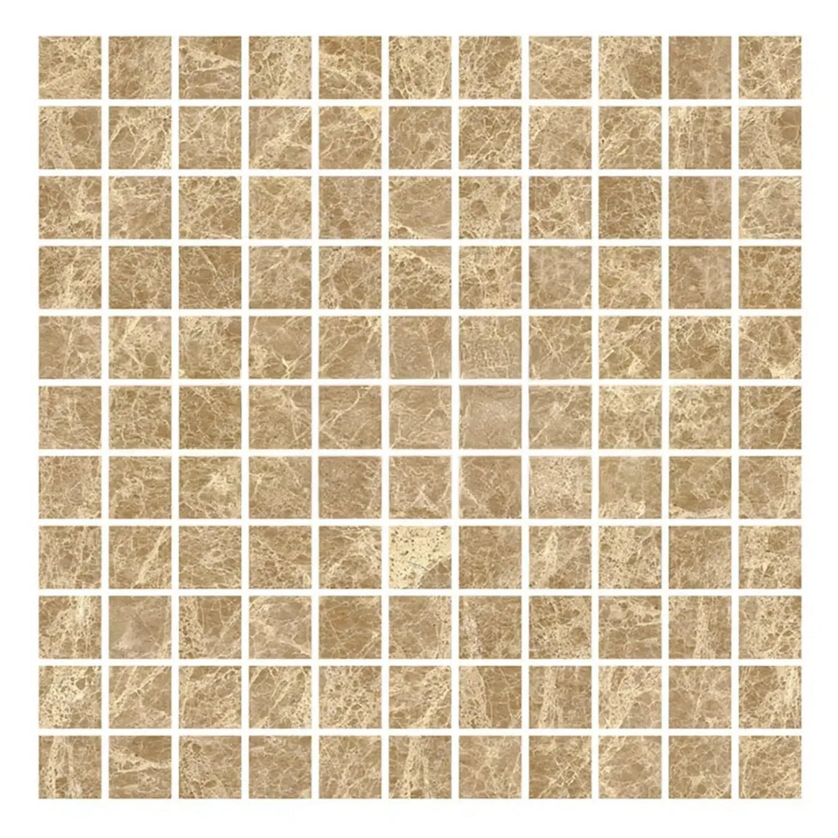 Emperador Light Mosaic Marble Polished Tile– SurfacesGalore