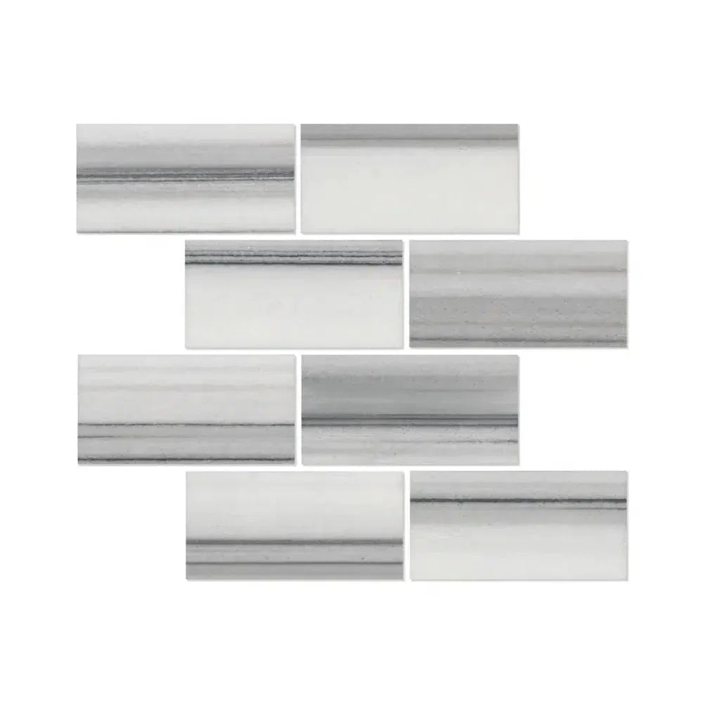 Mink Equator Zebra Marble 6X12 Polished Tile– SurfacesGalore