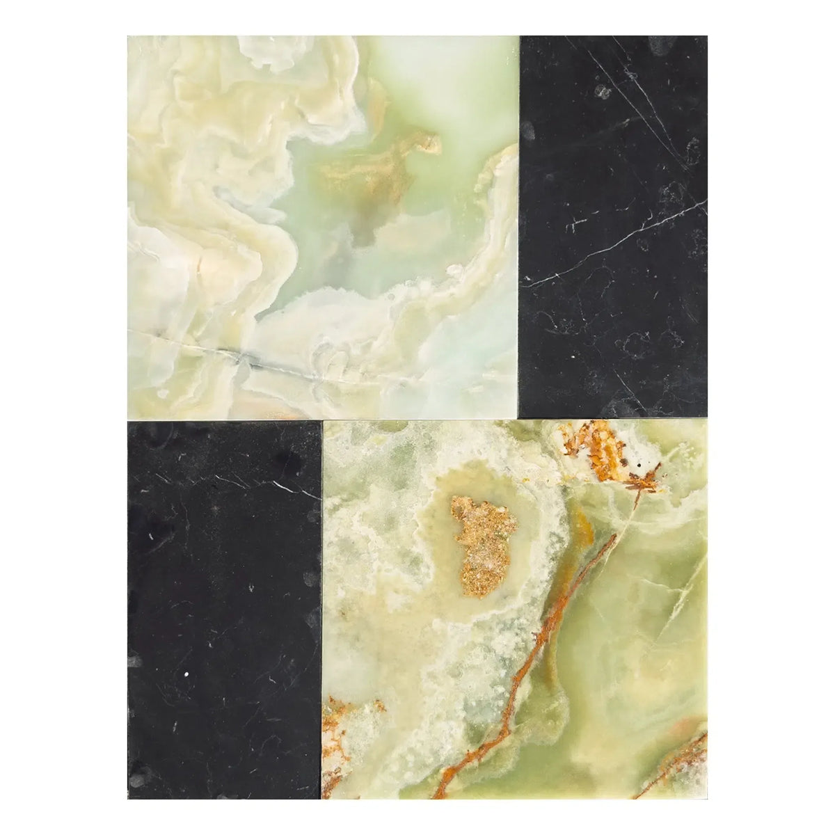 Modena Green Onyx & Nero Marquina Tile Sample