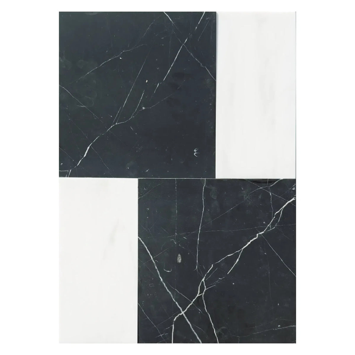 Modena Nero Marquina & Bianco Dolomite Tile Set