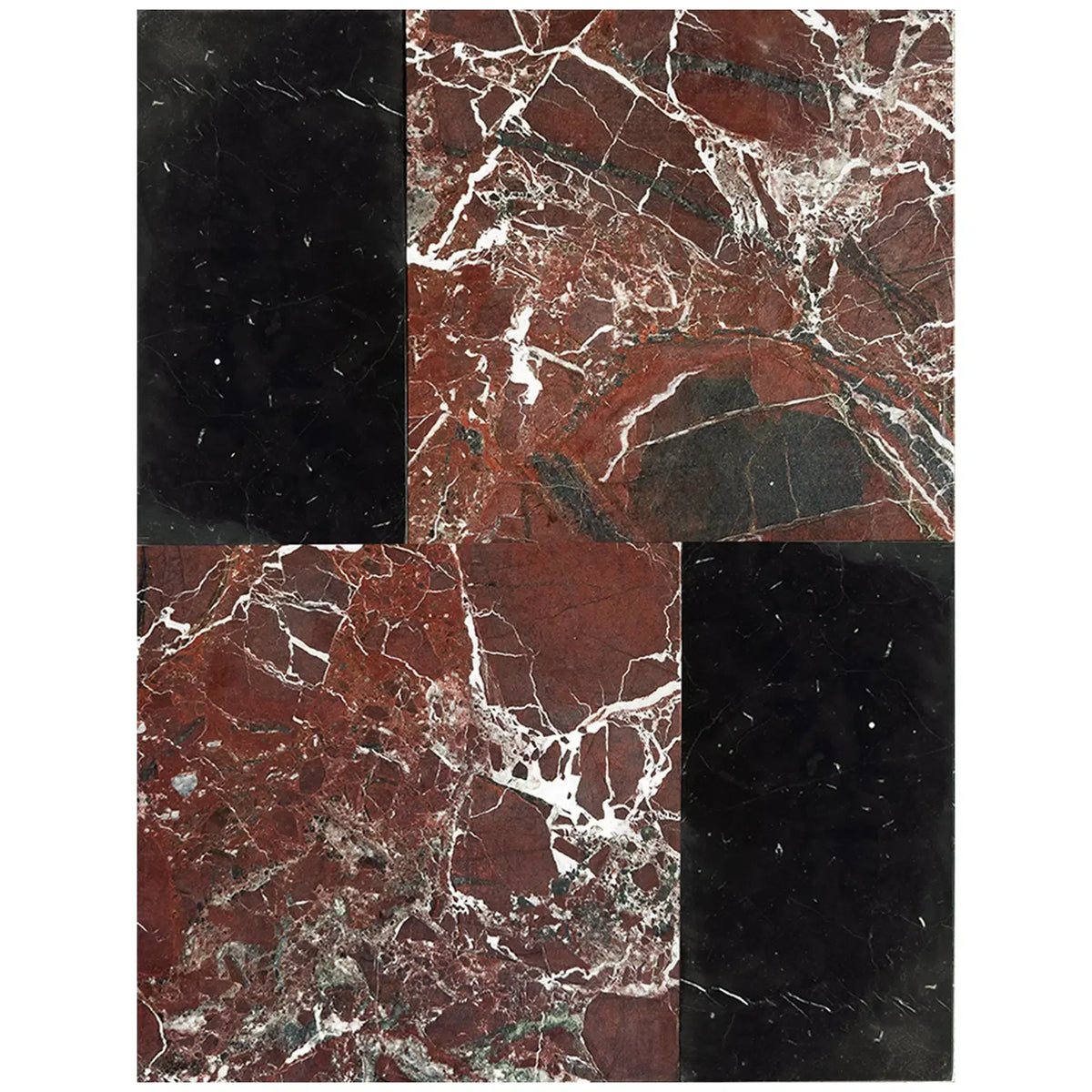 Modena Rosso Levanto & Nero Marquina Tile Set