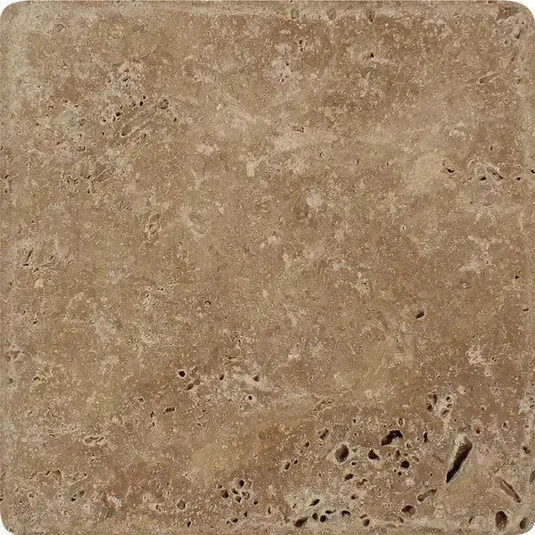Noce Brown Travertine 6X6 Tumbled Tile– SurfacesGalore