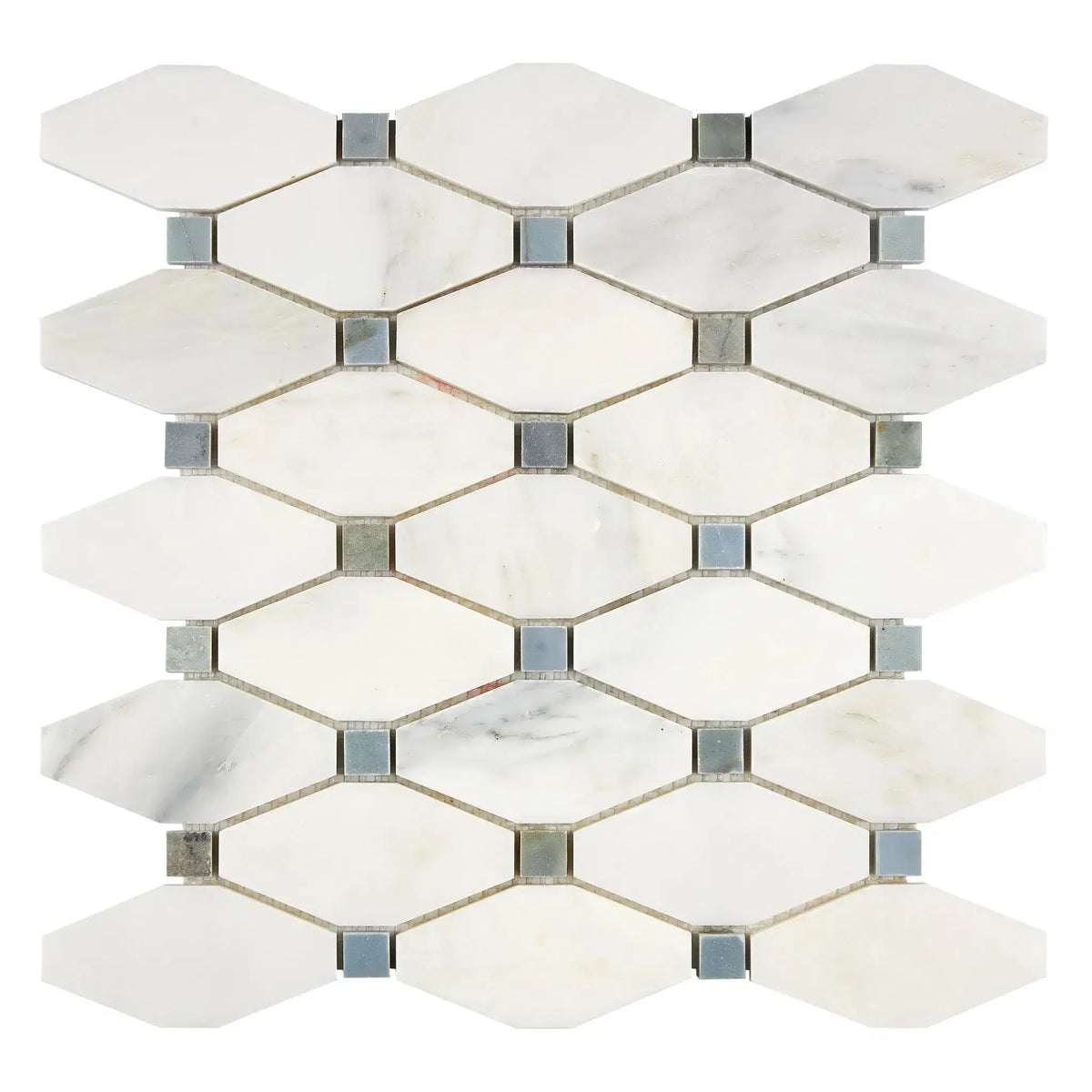 Oriental White Marble Mosaic Tile Octagon Shape