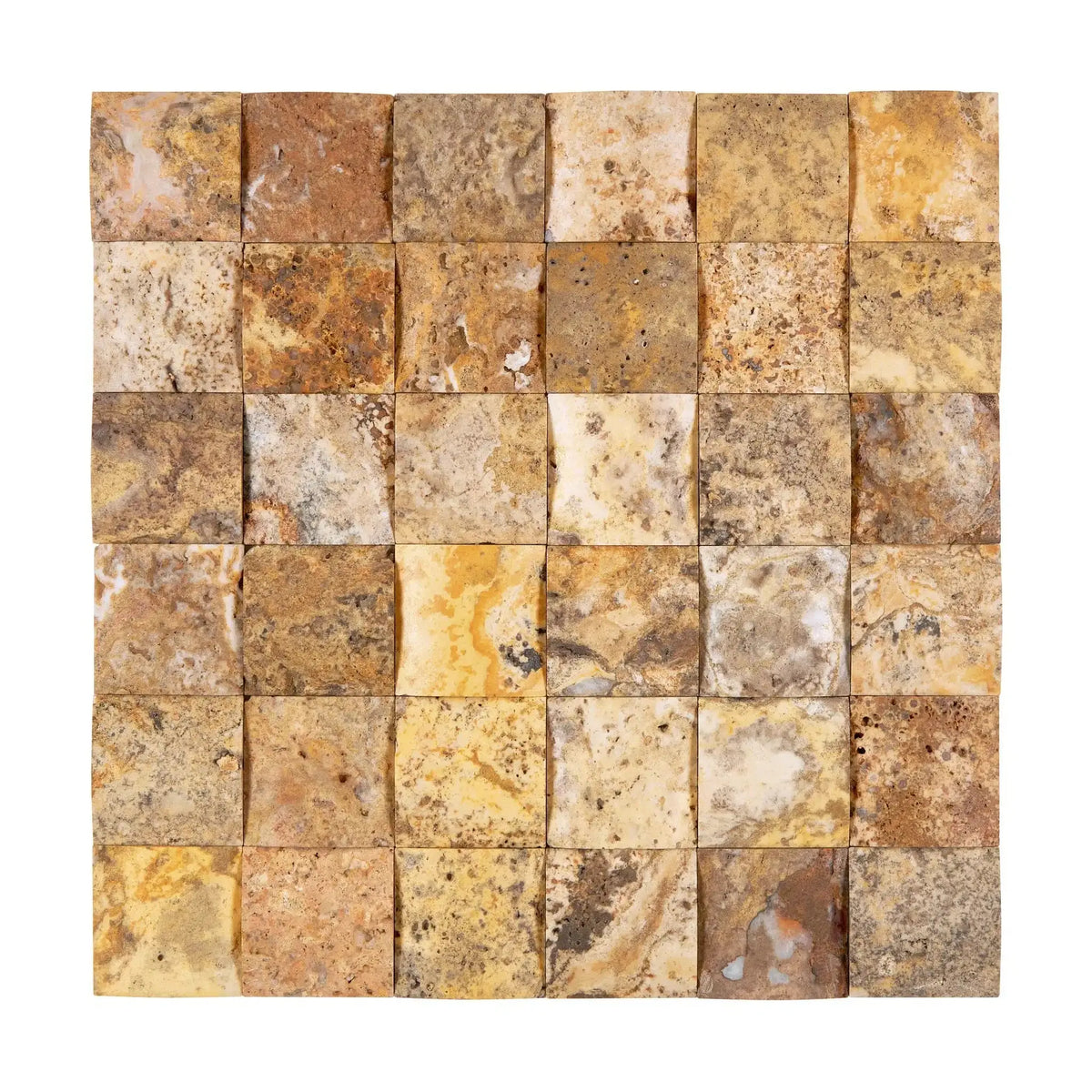 Scabos Travertine Mosaic Tile Arched Honed 2x2– SurfacesGalore