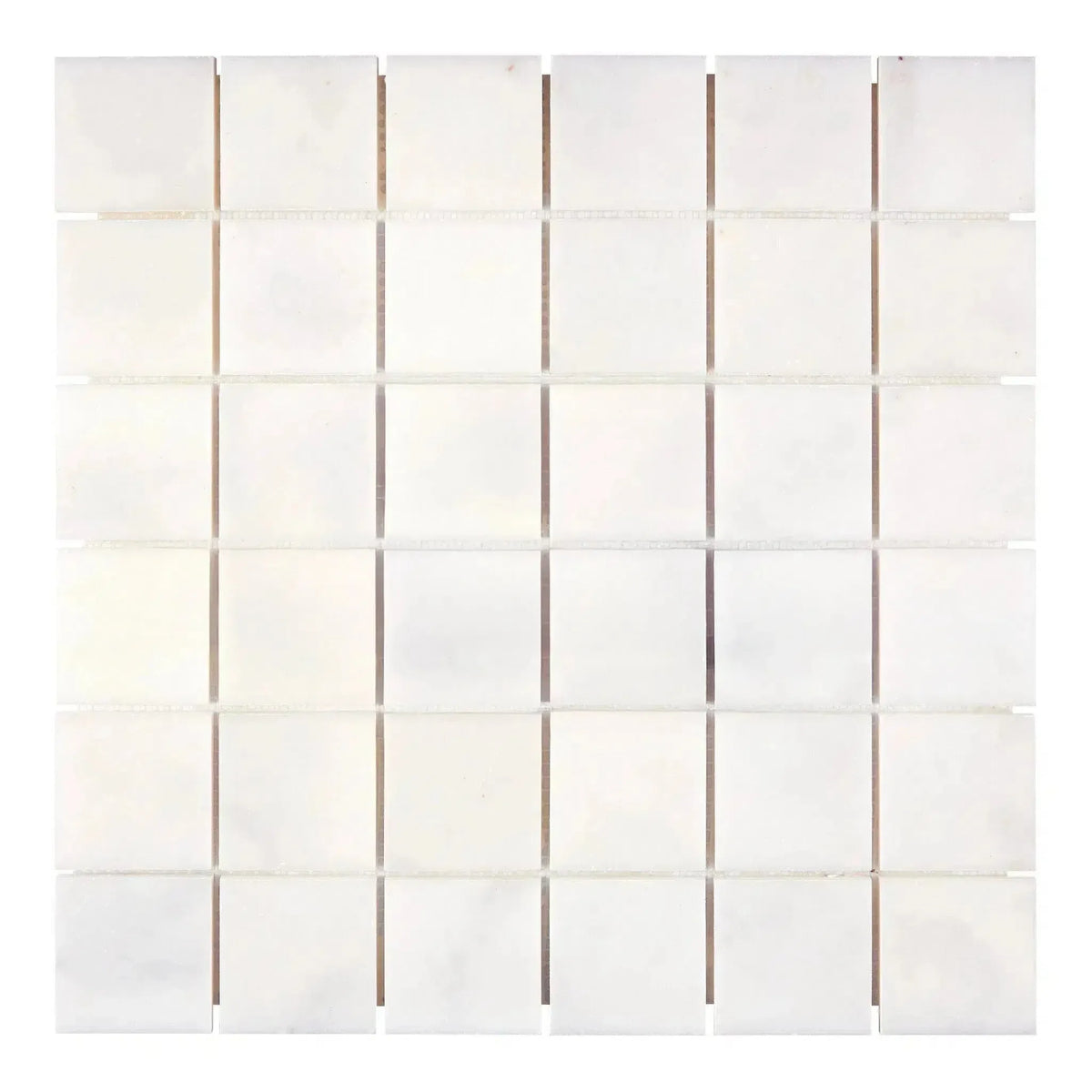 Snow White 2X2 Marble Mosaic Polished Tile– SurfacesGalore