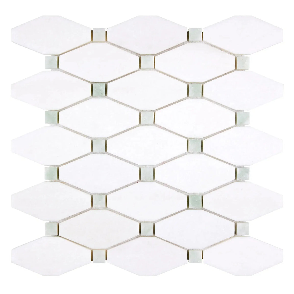 Thassos White Octave Marble Mosaic Tile